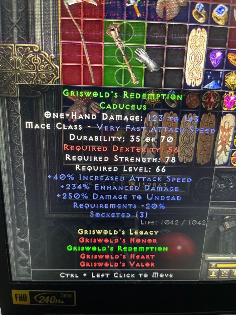 Griswold’s Redemption Caduceus Diablo 2 Resurrected, Video Gaming ...