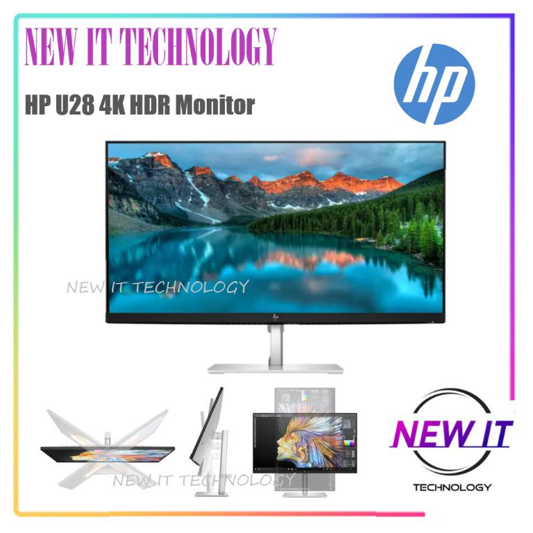 HP Monitor U28 4K HDR 28" Monitor - IPS/ 4K UHD/ 4MS GtG/ 60Hz/ Adjustable Stand/ USB-C/HDR400 ...