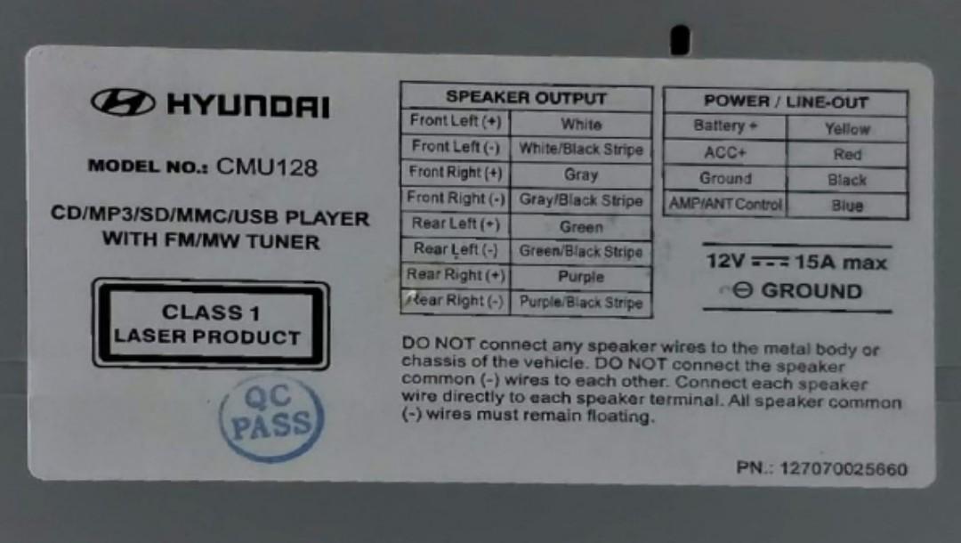 Hyundai Car Stereo Tuner, Car Parts & Accessories, Audio, Video, Alarm ...