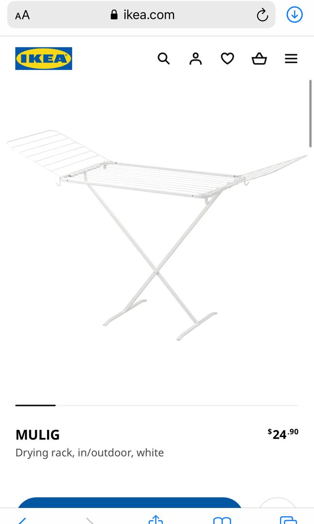 IKEA clothes drying rack, MULIG series, Furniture & Home Living, Home ...