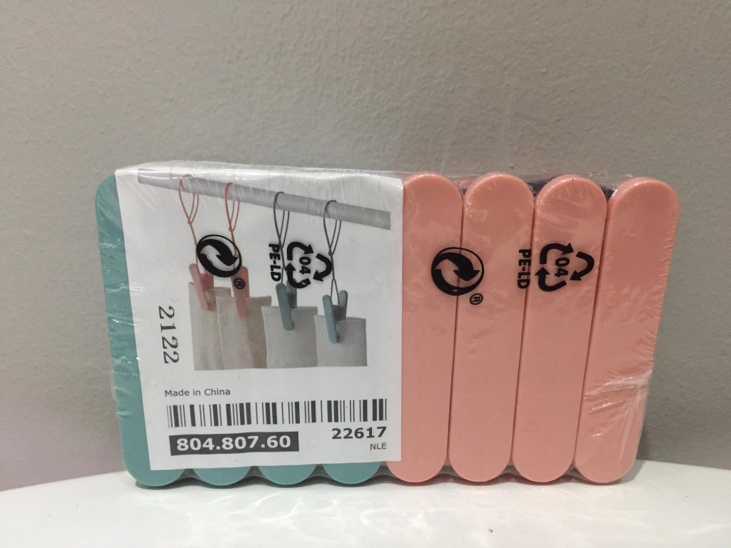 Ikea Curtain Clips Set of 8, Furniture & Home Living, Home Decor ...