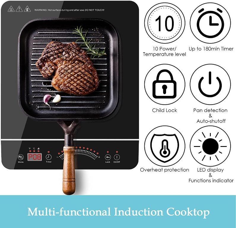 Induction Hob Portable, Single Induction Cooker, Electric Cooktop Hot ...