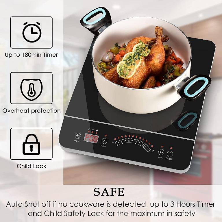 Induction Hob Portable, Single Induction Cooker, Electric Cooktop Hot ...