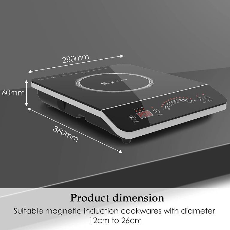 Induction Hob Portable, Single Induction Cooker, Electric Cooktop Hot ...
