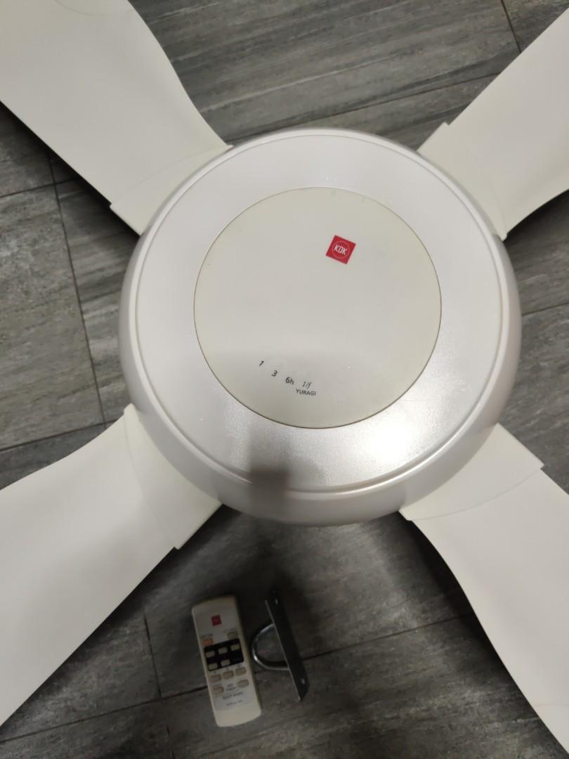 KDK Ceiling Fan R56SV with remote, Furniture & Home Living, Lighting ...