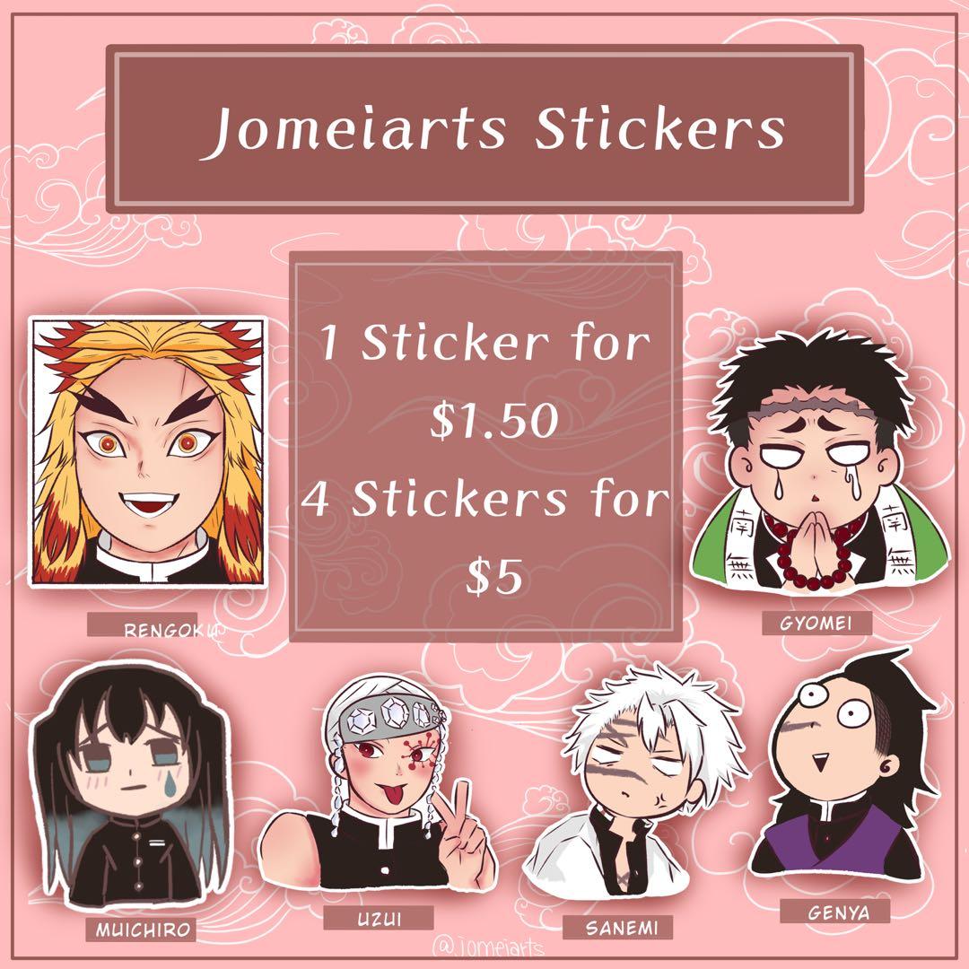 [KNY] Kimetsu no yaiba stickers, Hobbies & Toys, Stationery & Craft ...