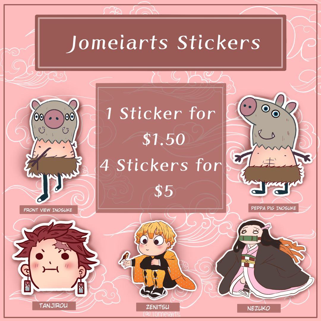 [KNY] Kimetsu no yaiba stickers, Hobbies & Toys, Stationery & Craft ...