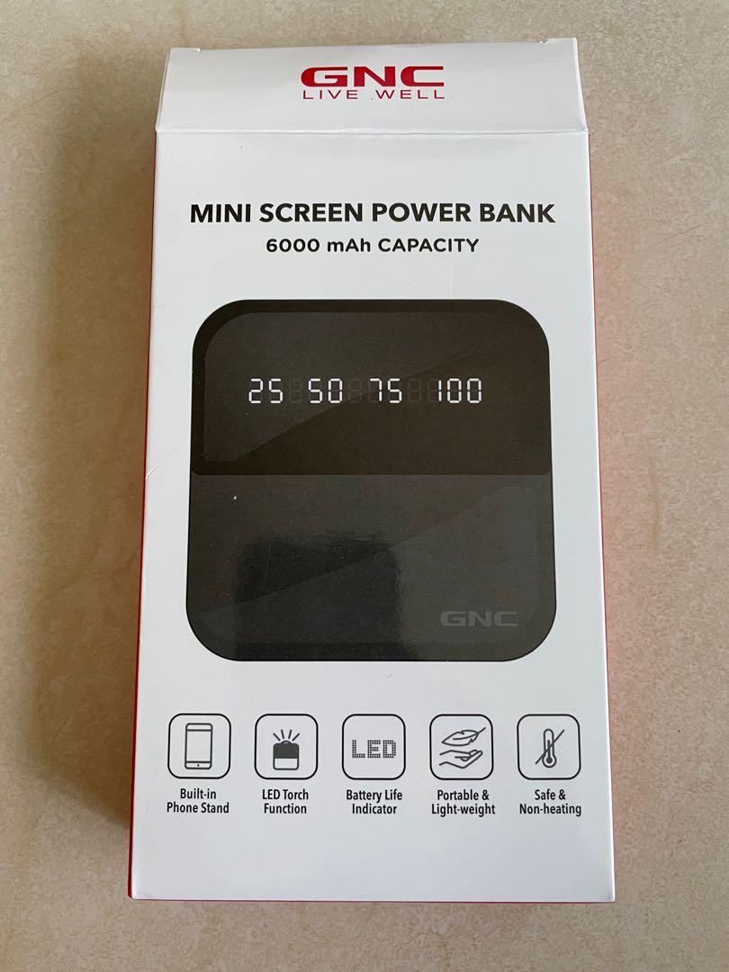 Mini Screen Power Bank 6000 mAh - GNC, Mobile Phones & Gadgets, Mobile ...