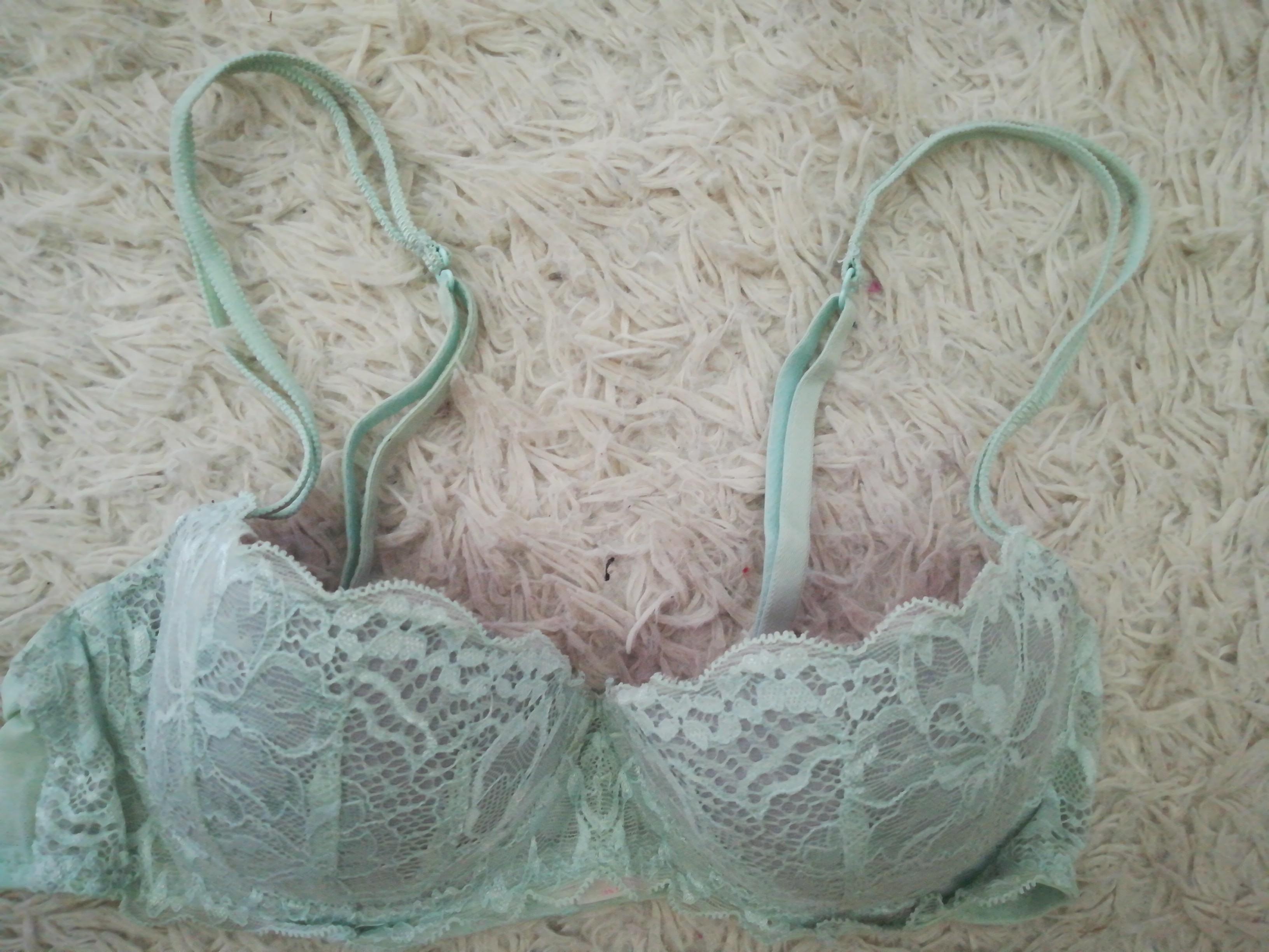 Mint lace half cup VS bra 75B, Women's Fashion, Tops, Sleeveless on ...