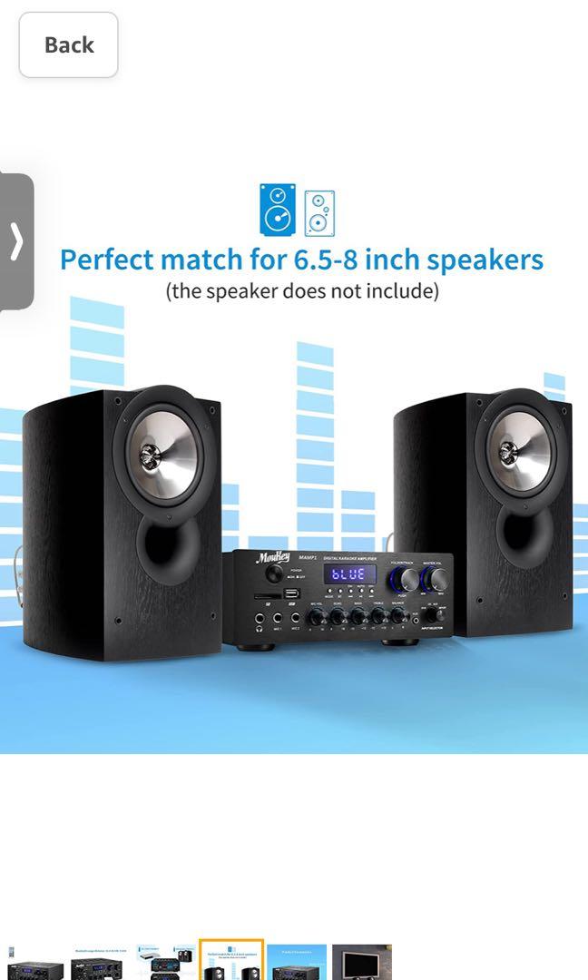 Moukey Bluetooth 5.0 Power Home Audio Amplifier - 220W Dual Channel ...