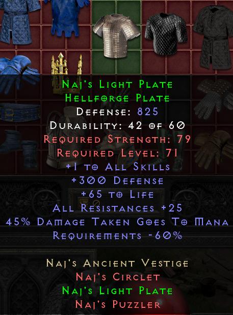 Naj's Light Plate - D2R, Video Gaming, Gaming Accessories, In-Game ...