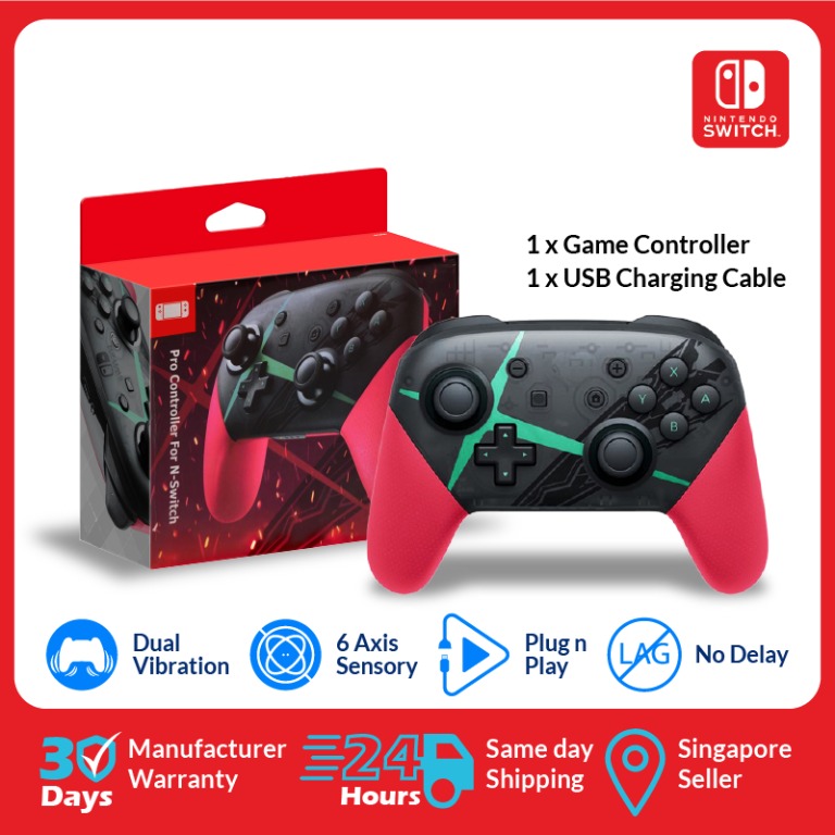 Nintendo Switch Pro Wireless Controller Gamepad Red, Video Gaming ...