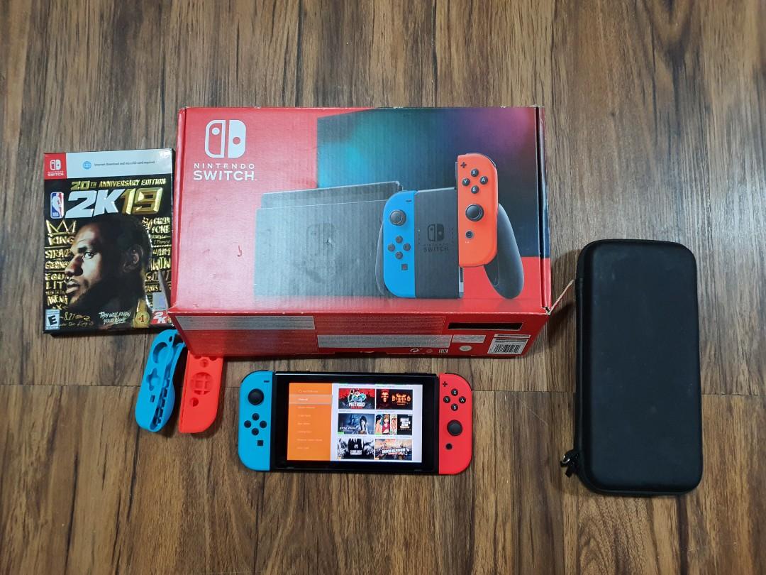 Nintendo switch V2 complete set, Video Gaming, Video Game Consoles ...