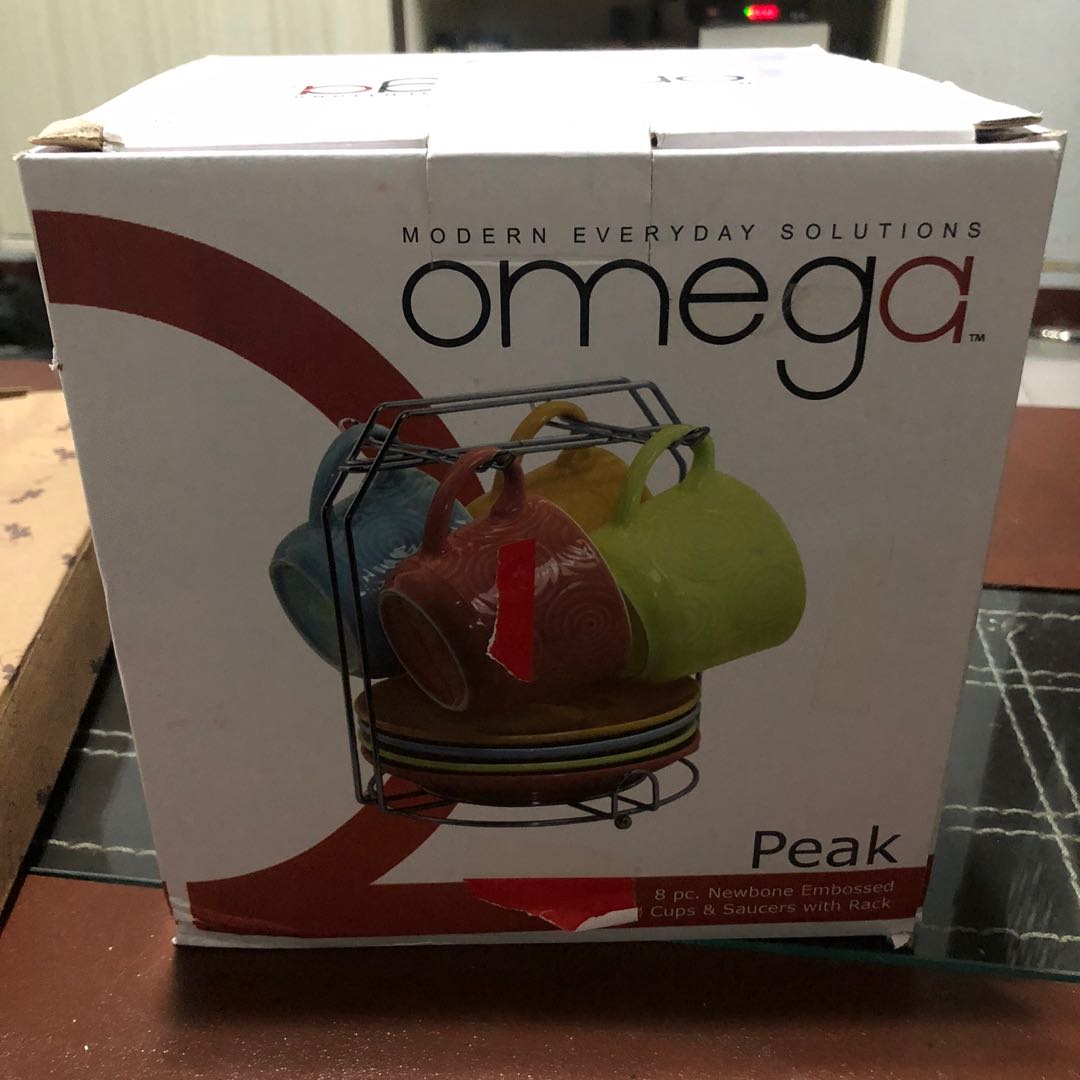 Omega Cups and Saucers 4 sets, Furniture & Home Living, Kitchenware ...