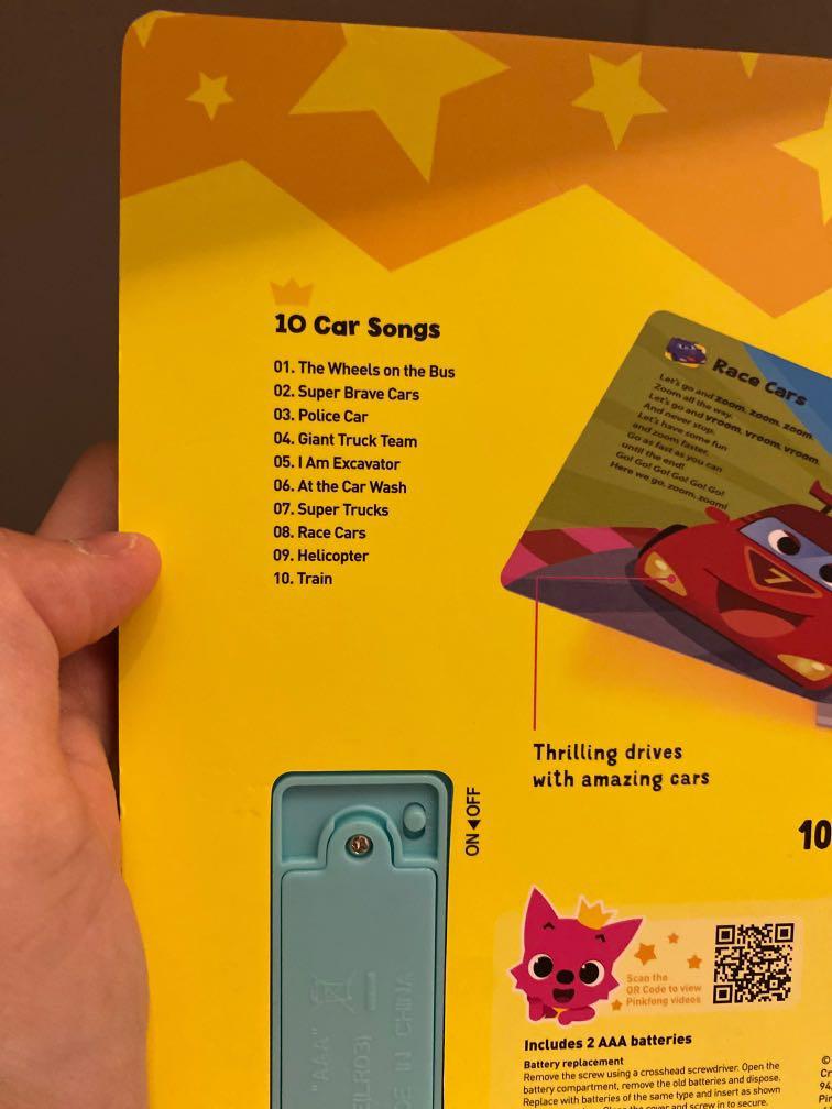 Pinkfong car songs book, Hobbies & Toys, Books & Magazines, Children's ...