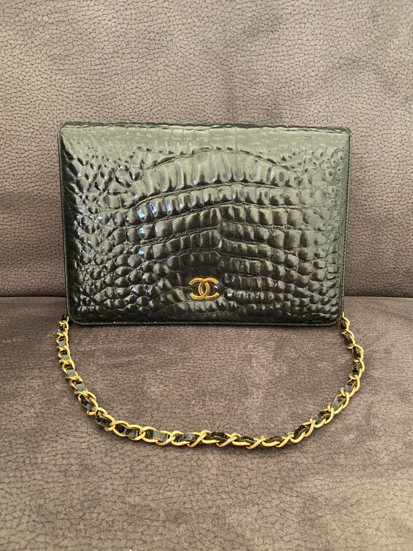 RUSH! RARE! Vintage Chanel Croc, Women's Fashion, Bags & Wallets ...