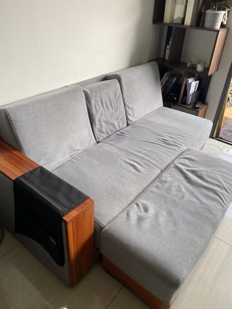 Sarai Sofa Bed (MOVING OUT SALE), Furniture & Home Living, Furniture, Sofas on Carousell