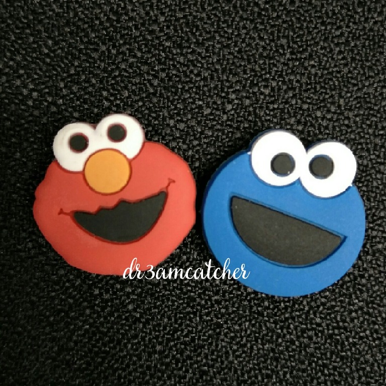 set of Elmo and Cookie Monster croc pins pin, Babies & Kids, Babies ...