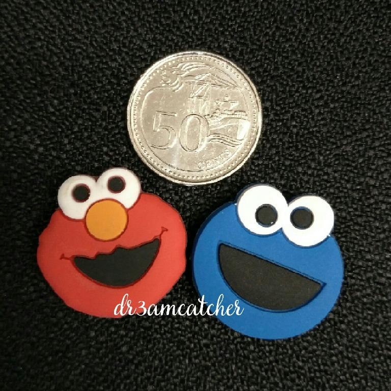 set of Elmo and Cookie Monster croc pins pin, Babies & Kids, Babies ...