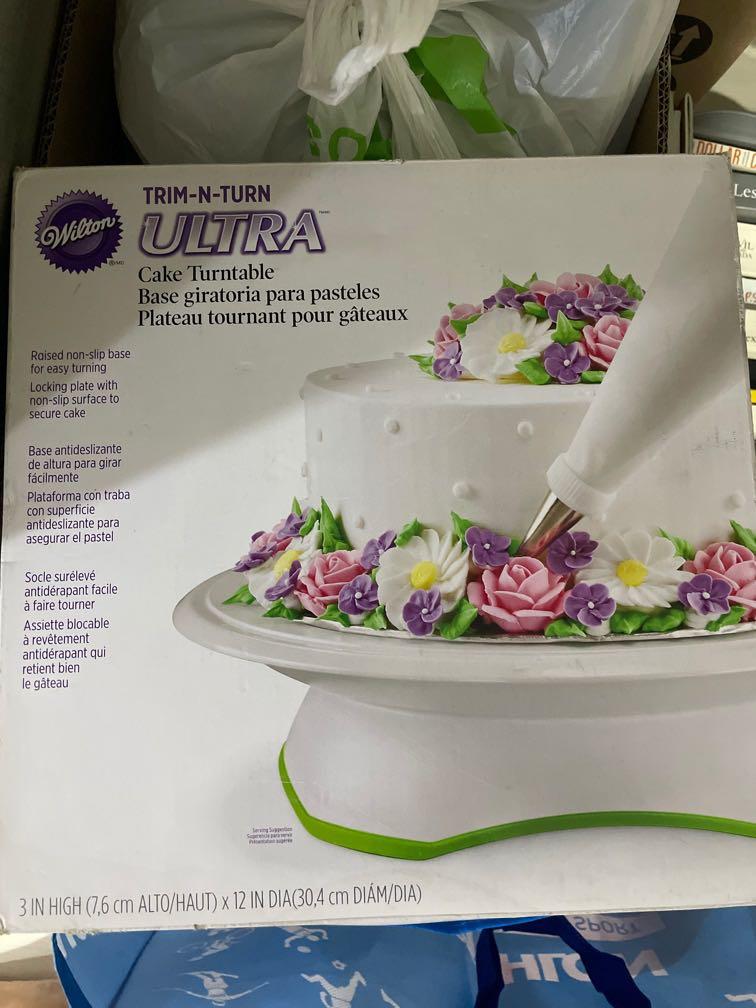 Turnable icing table cake turntable, Furniture & Home Living ...