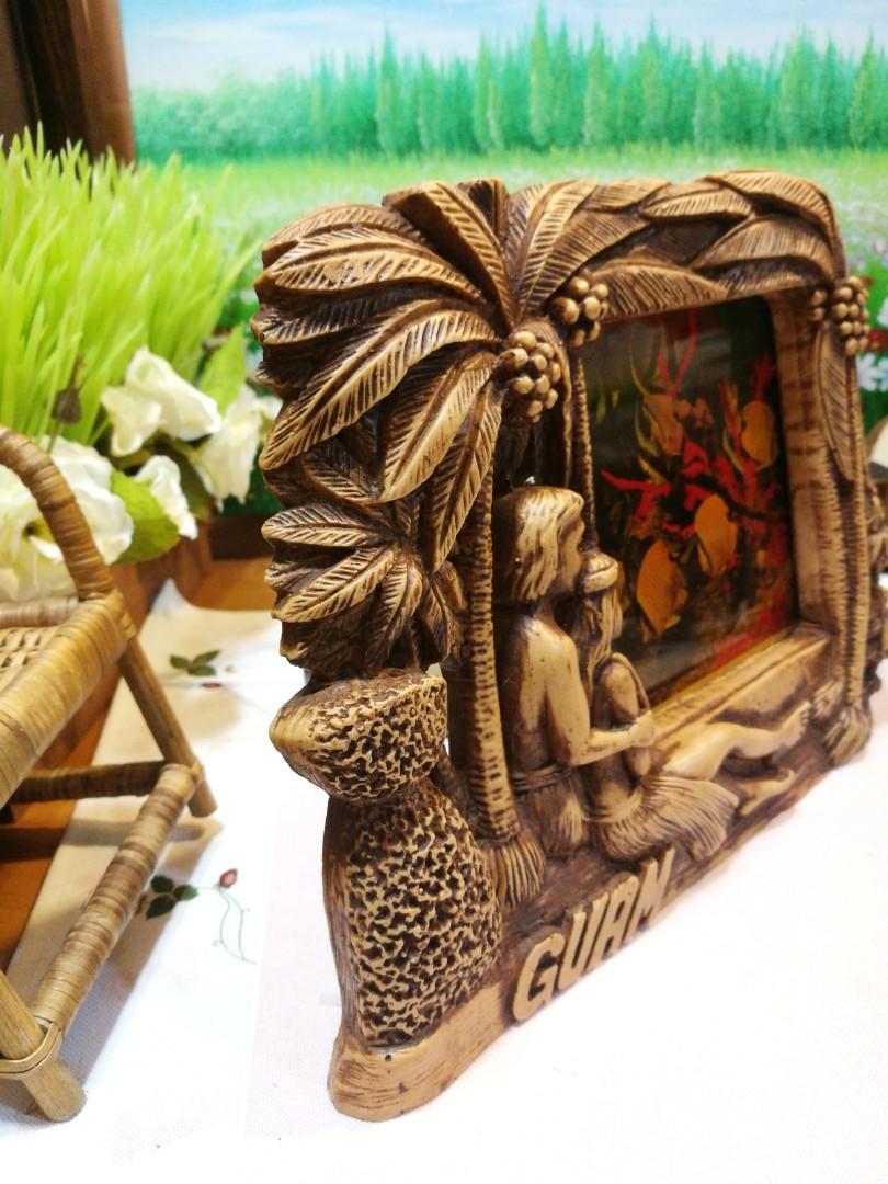 Vintage Guam ceramic frame for decor, Furniture & Home Living, Home ...
