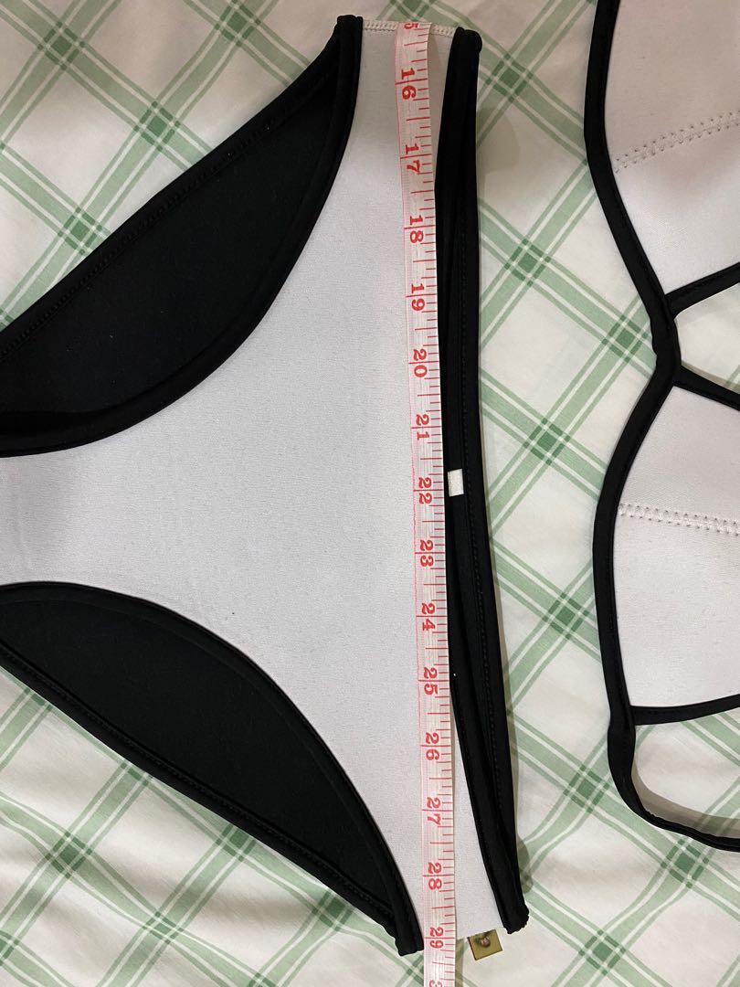 White Neoprene Triangle Bikini, Women's Fashion, Swimwear, Bikinis ...