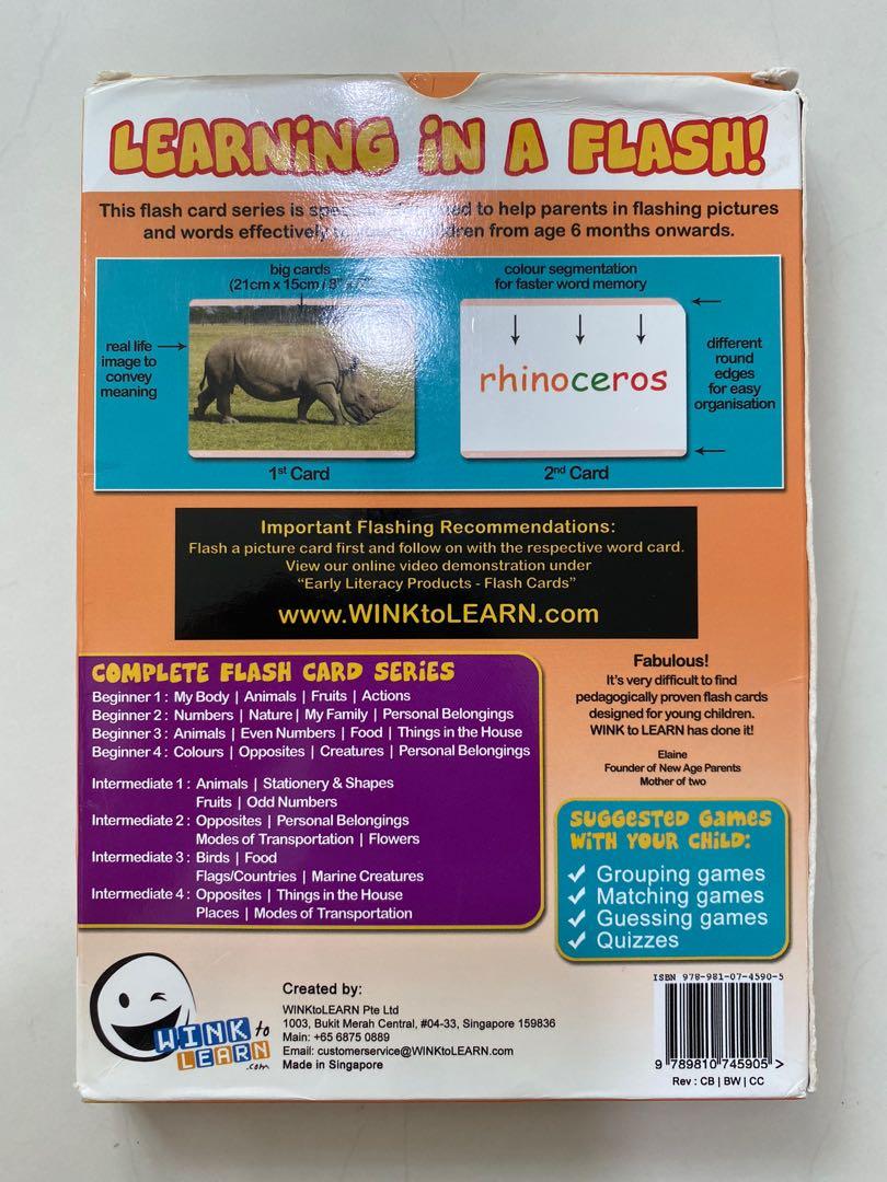 Wink To Learn English Flash Cards Bundle (Intermediate), Hobbies & Toys ...