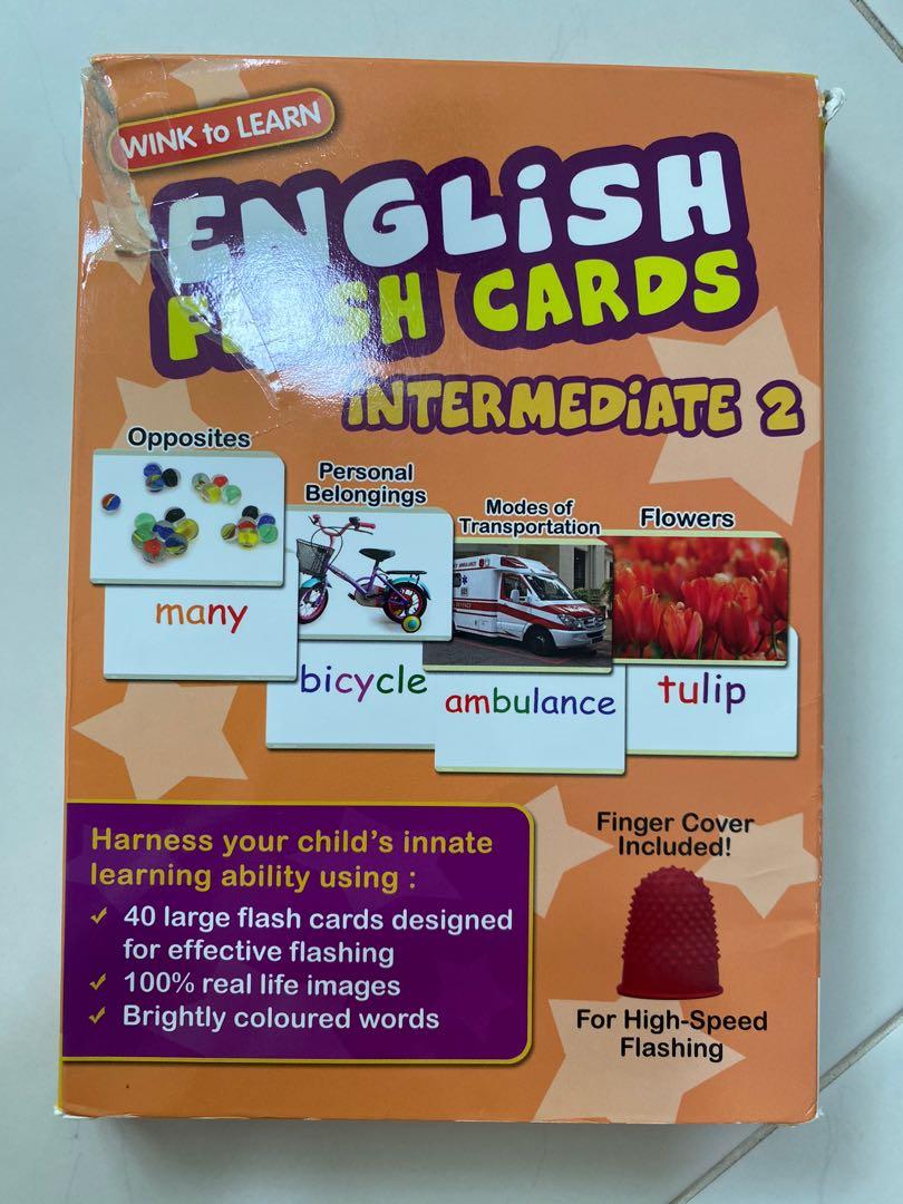 Wink To Learn English Flash Cards Bundle (Intermediate), Hobbies & Toys ...