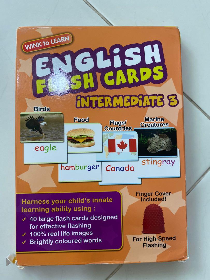 Wink To Learn English Flash Cards Bundle (Intermediate), Hobbies & Toys ...