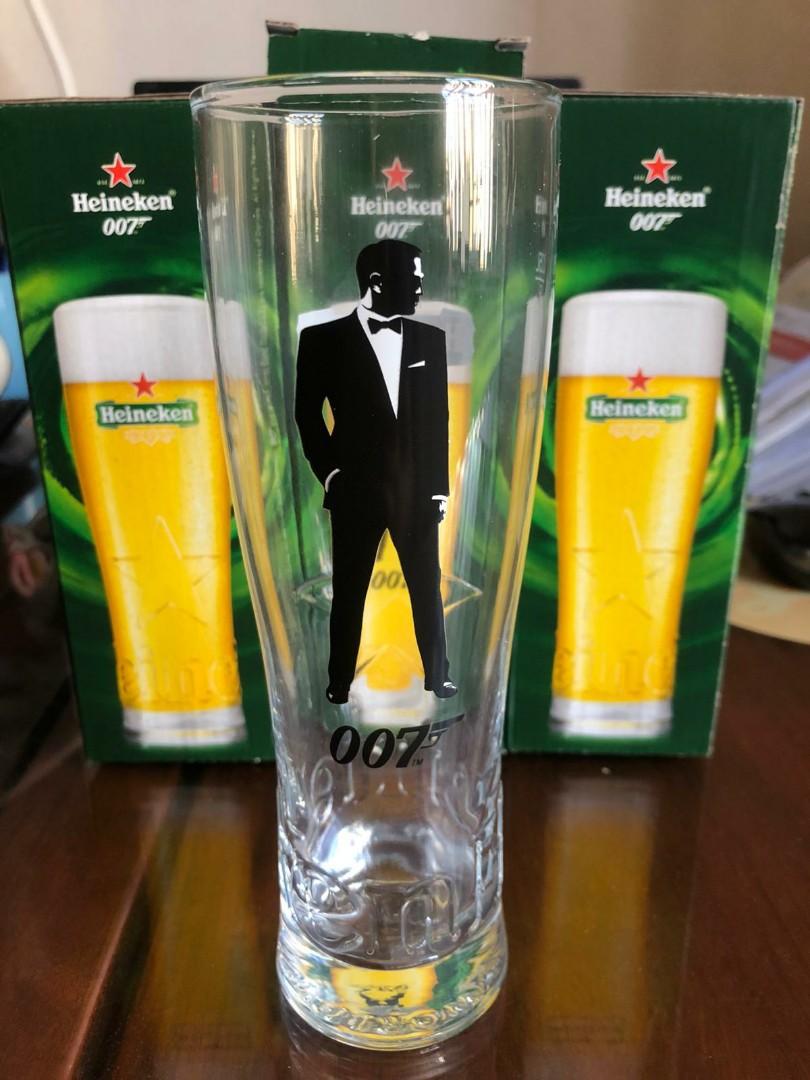 100%New Heineken James bond 007 紀念版 限量版 酒杯 啤酒杯 非 紅酒杯, 傢俬＆家居, 廚具和餐具, 廚水杯 ...