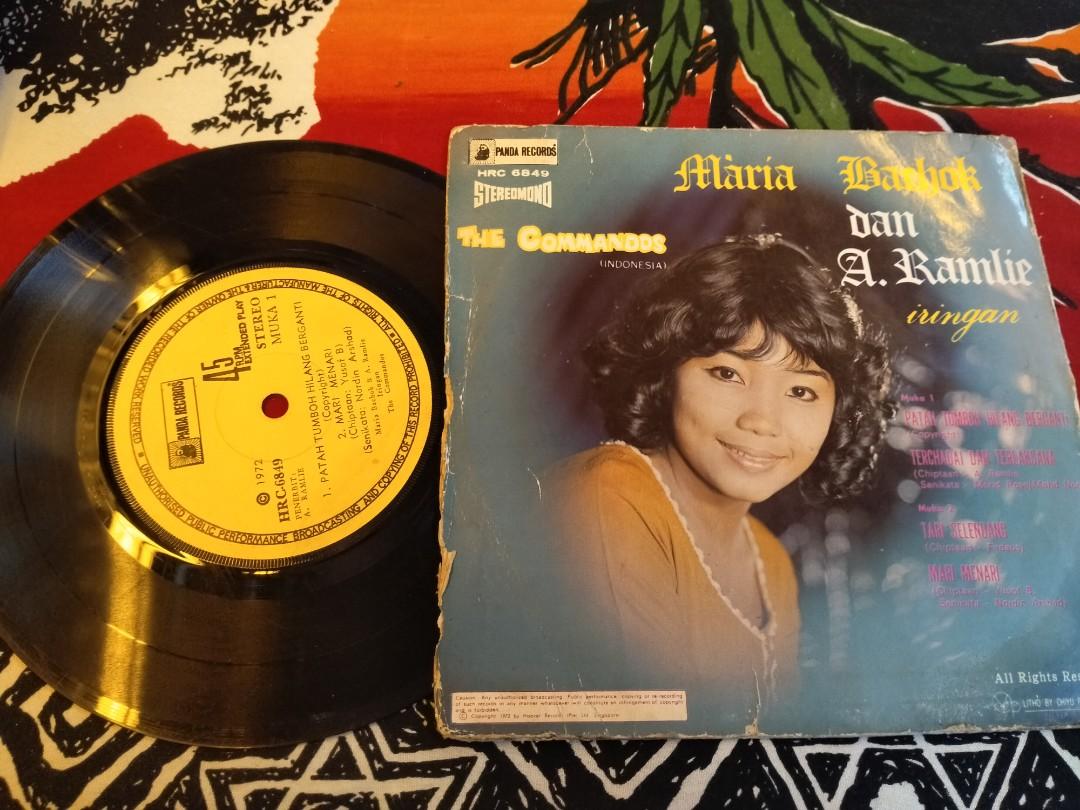 A. RAMLIE & MARIA BACHOK EP MELAYU VINYL PIRING HITAM, Hobbies & Toys ...