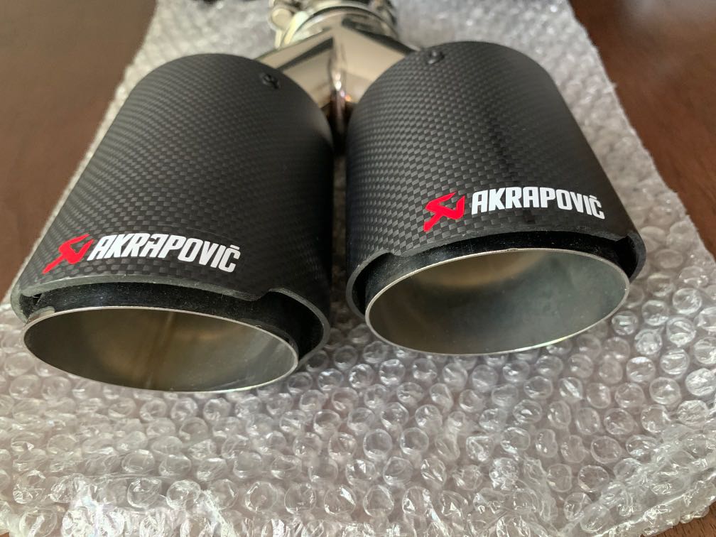 Akrapovic Dual Exhaust Tip, Car Accessories, Accessories on Carousell