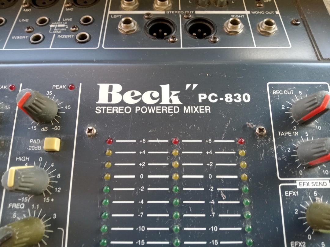 Beck PC-830 Stereo Powered Mixer, Audio, Soundbars, Speakers ...