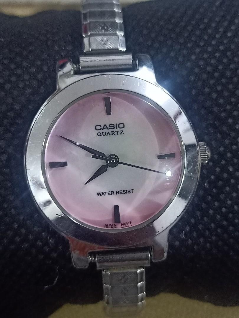Casio pink pearl dial, Women's Fashion, Watches & Accessories, Watches ...