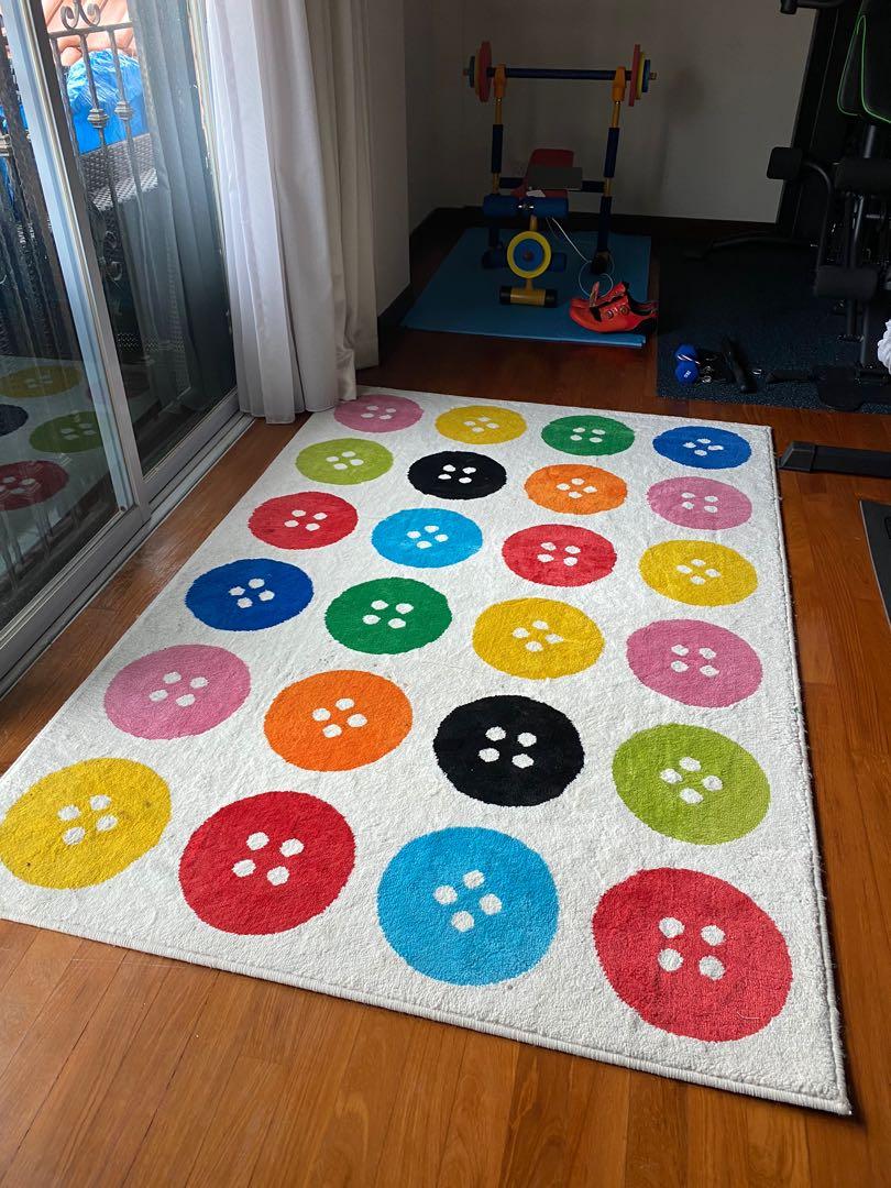 Colourful Ikea Button Rug, Babies & Kids, Baby Nursery & Kids Furniture ...