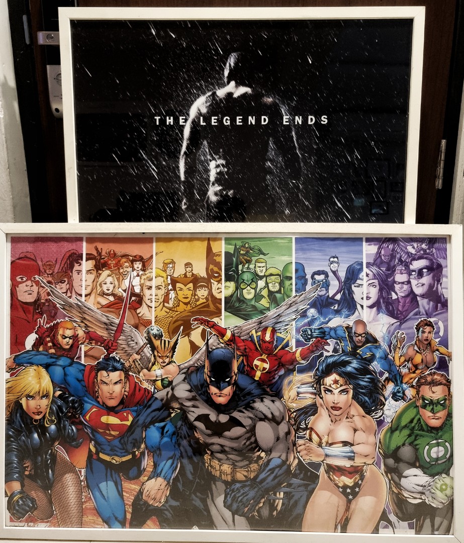 DC COMIC HEROES POSTERS w Frame, Hobbies & Toys, Books & Magazines ...