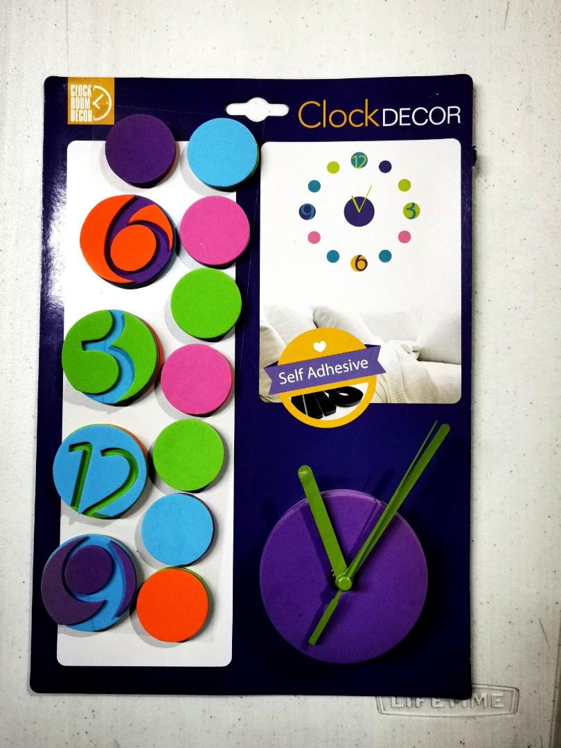DIY Kid's Room Clock Decor Foam, Furniture & Home Living, Home Decor ...