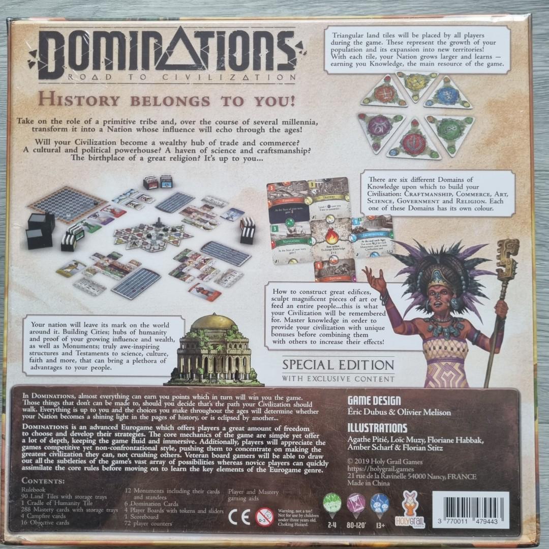 Dominations Road to Civilizations Special edition - Board Game - BNIS ...