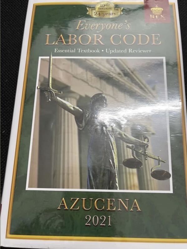 Everyone's Labor Code Azucena 2021 HARDBOUND, Hobbies & Toys, Books ...