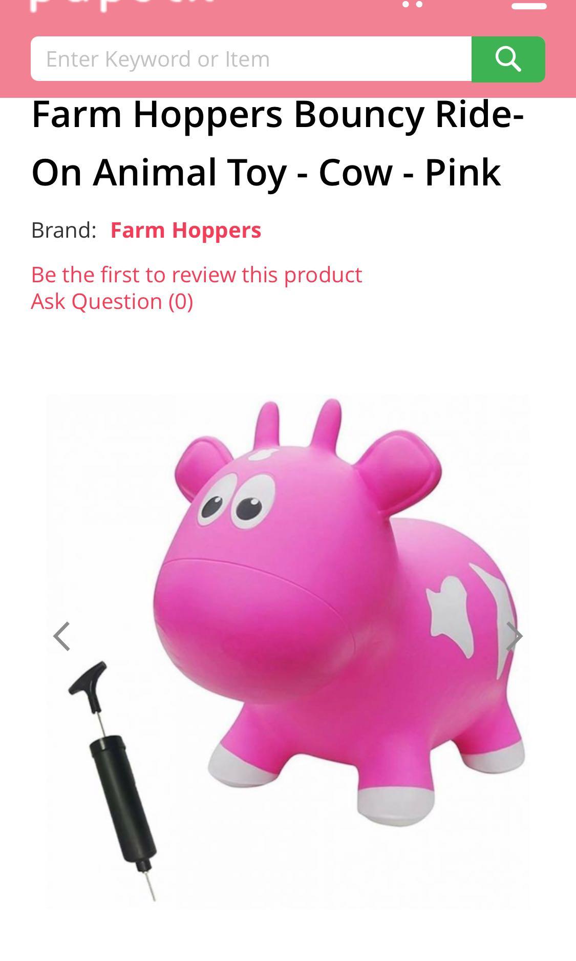 Farm Hoppers Bouncy Ride cow, Hobbies & Toys, Toys & Games on Carousell