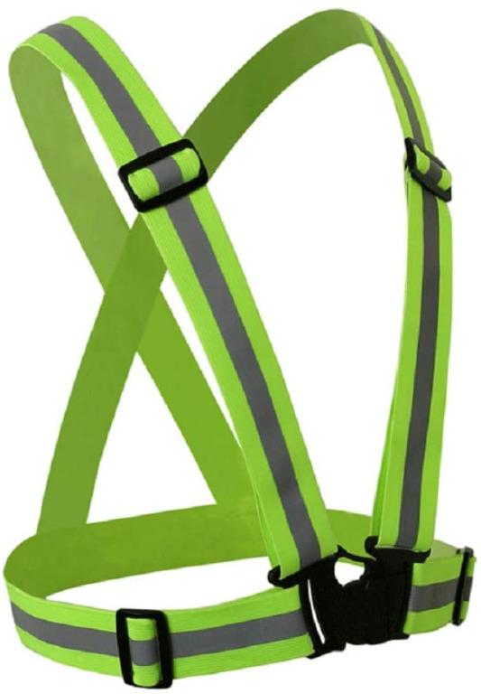 Garterized Adjustable Reflectorized Safety Vest Motorcyle, Biking, Men ...