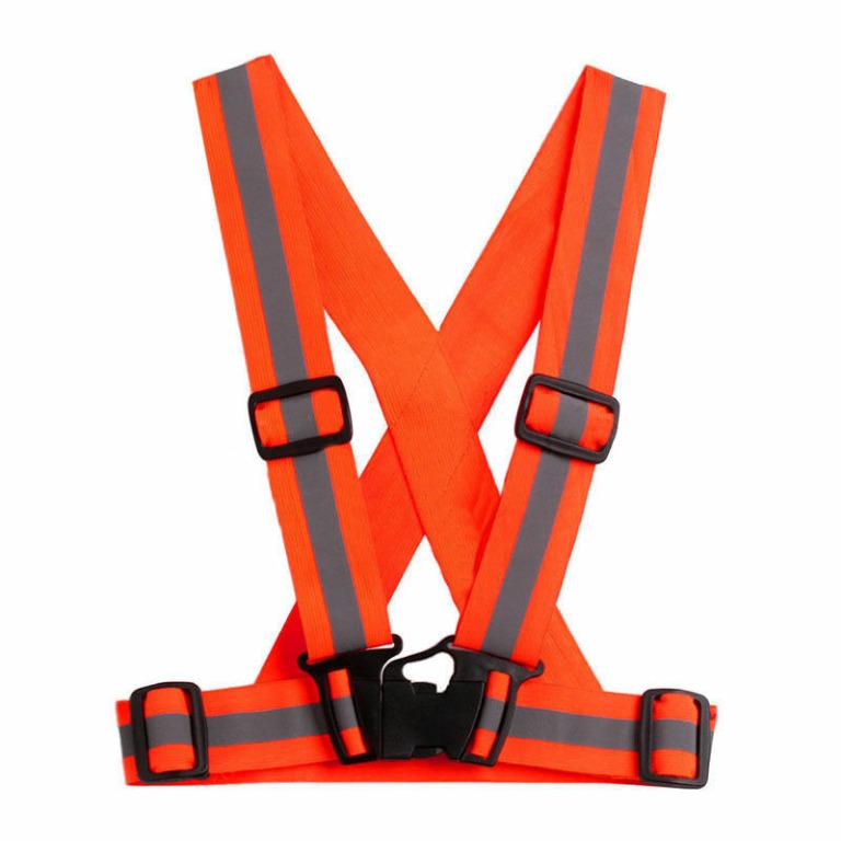 Garterized Adjustable Reflectorized Safety Vest Motorcyle, Biking, Men ...