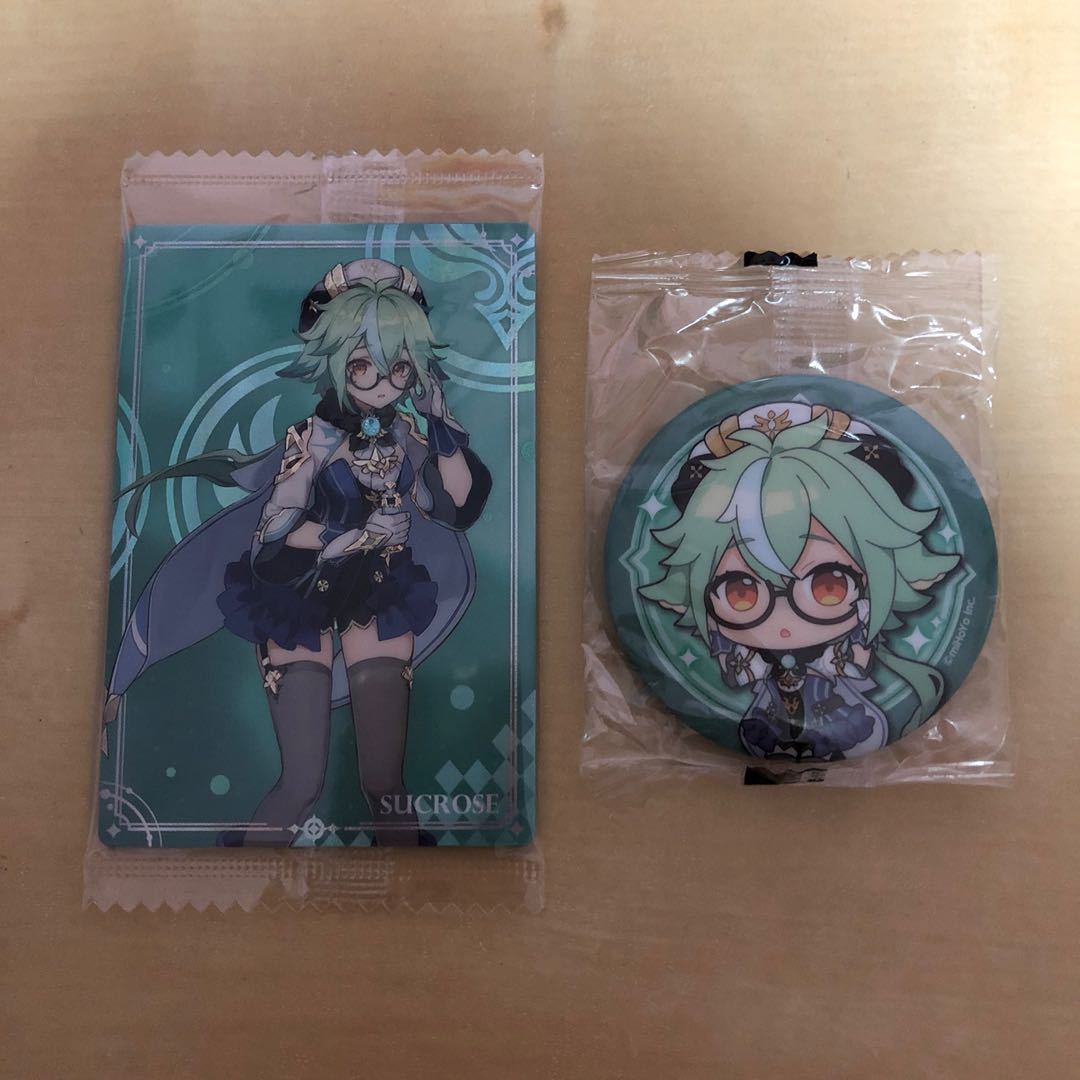 Genshin Impact Sucrose Bundle (Wafer Card + Badge), Hobbies & Toys ...