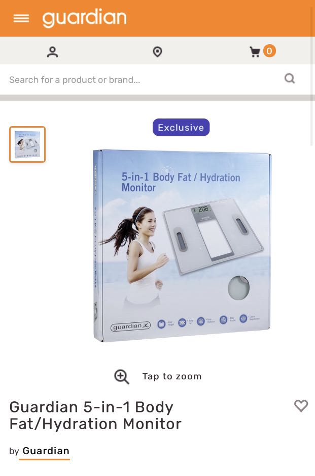 Guardian Body Fat and Weighing Scale, Health & Nutrition, Health ...