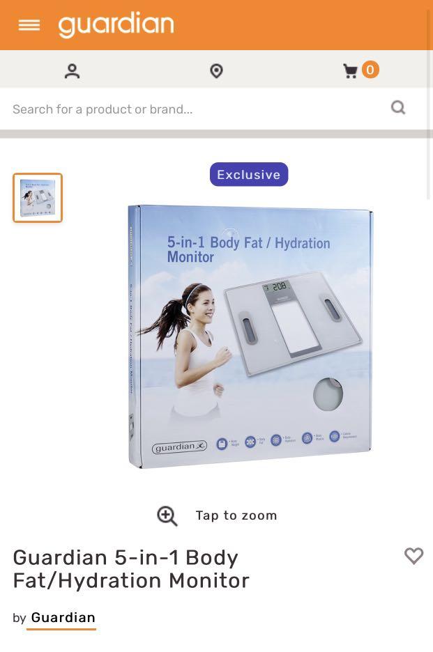 Guardian Body Fat and Weighing Scale, Health & Nutrition, Health ...