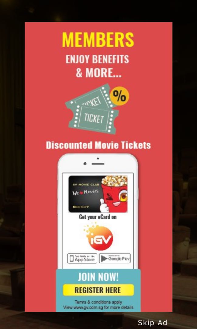 GV gold class ticket, Tickets & Vouchers, Event Tickets on Carousell
