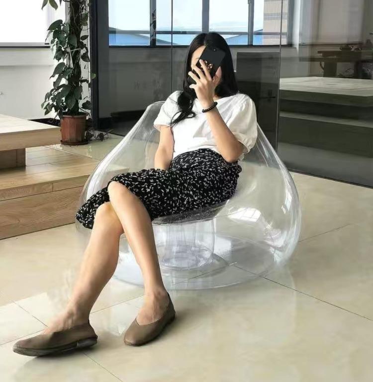 Instagrammable Transparent Chair Inflatable, Furniture & Home Living ...