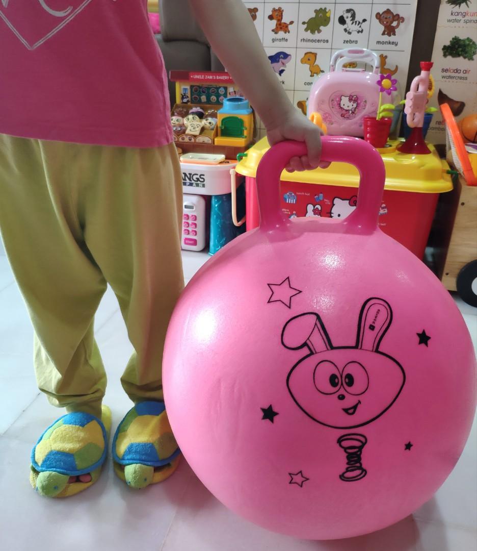 Decathlon kids' gym hopper ball resist 45 cm - pink, Hobbies & Toys ...