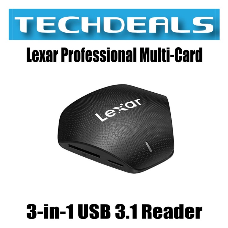 Lexar Professional Multi-Card 3-in-1 USB 3.1 Reader, Computers & Tech ...