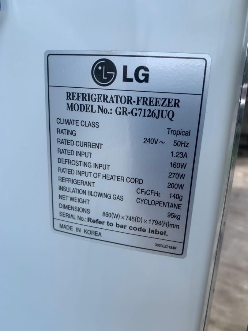 LG 2 door refrigerator fridge 560 liter, TV & Home Appliances, Kitchen ...
